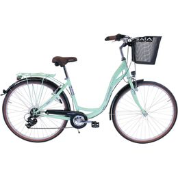 Cityrad FASHION LINE Fahrräder Gr. 46cm, 28 Zoll (71,12cm), grün (grün, grün) für Damen und Herren, Kettenschaltung