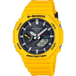 Smartwatch Casio G-SHOCK "GA-B2100C-9AER" Smartwatches gelb Smartwatch Fitness-Tracker Solaruhr, Armanduhr, Herrenuhr, Bluetooth, bis 20 bar wasserdicht