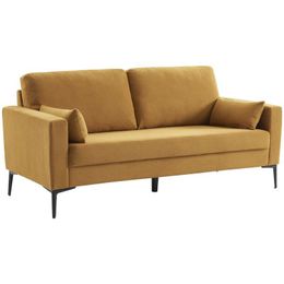 3-Sitzer-Sofa mit Cordbezug, Cord, Ocker - Sweeek