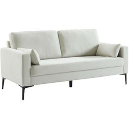 3-Sitzer-Sofa mit Cordbezug, Cord, Weiß - Sweeek