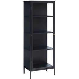 ebuy24 Carmel Vitrinenschrank 1 Glastür schwarz.