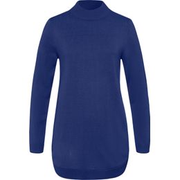 CR&Eacute;ATION L Damen Pullover mit abgerundetem Saum royalblau Gr&ouml;&szlig;e 48