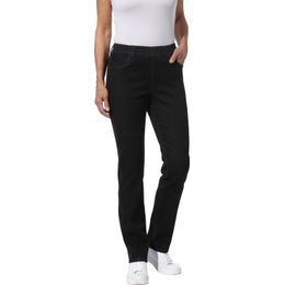Damen Jeans in Stretch-Qualit&auml;t dark blue + black denim, Gr&ouml;&szlig;e 21