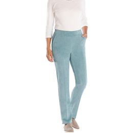 Damen Cordhose mit B&uuml;gelfalten jade, Gr&ouml;&szlig;e 54