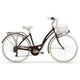 Cityrad MBM "NEW Primavera" Fahrräder Gr. 46cm, 28 Zoll (71,12cm), schwarz (schwarz, schwarz) für Damen, Kettenschaltung