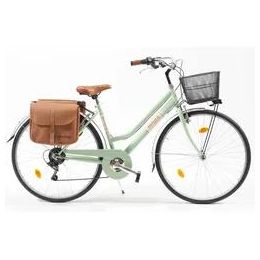 Cityrad VENICE - I LOVE ITALY "Citybike 605 Lady" Fahrräder Gr. 46cm, 28 Zoll (71,12cm), grün (mint, grau) für Damen, Kettenschaltung