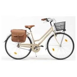 Singlespeed VENICE - I LOVE ITALY "Citybike 603 Lady" Fahrräder Gr. 46cm, 28 Zoll (71,12cm), beige (beige, beige) für Damen