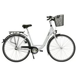 Cityrad Hawk BIKES "City Wave Premium Plus White" Fahrräder Gr. 48cm, 28 Zoll (71,12cm), weiß für Damen und Herren