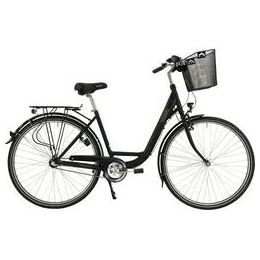 Cityrad Hawk BIKES "City Wave Premium Plus Black" Gr. 48, schwarz, Fahrräder, 48cm, 28 Zoll (71,12cm), für Damen und Herren