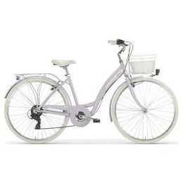 Cityrad MBM "NEW Primavera" Fahrräder Gr. 46cm, 28 Zoll (71,12cm), lila (lila, helllila) für Damen, Kettenschaltung