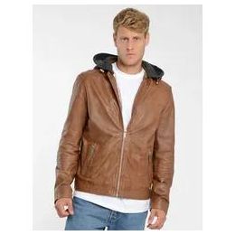 Lederjacke Maze "42020525", Herren, Gr. XXL, braun (cognac), Obermaterial: 100% Leder, Lamm / Futter: 100% Baumwolle / Ärmelfutter: 100% Polyester, ohne Bündchen, Jacken