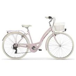 Cityrad MBM "NEW Primavera" Fahrräder Gr. 46cm, 28 Zoll (71,12cm), rosa (rosa + rosa) für Damen, Kettenschaltung