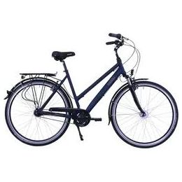 Cityrad Hawk BIKES "Lady Deluxe" Fahrräder Gr. 53cm, 28 Zoll (71,12cm), blau für Damen, Nabenschaltung