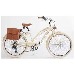 Cruiser VENICE - I LOVE ITALY "CRUISER Sun on the beach LADY" Gr. 43, beige (beige, beige), Fahrräder, 43cm, 26 Zoll (66,04cm), für Damen, Kettenschaltung