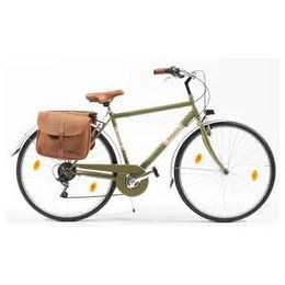 Cityrad VENICE - I LOVE ITALY "Citybike 605 Man" Fahrräder Gr. 50cm, 28 Zoll (71,12cm), grün (schlamm, grau) für Herren, Kettenschaltung