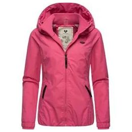 Outdoorjacke Ragwear "Dizzie" Gr. S (36), pink (magenta) Damen Jacken stylische Übergangsjacke mit großer Kapuze