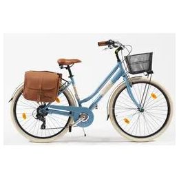 Cityrad VENICE - I LOVE ITALY "Citybike 605 Alu Lady" Fahrräder Gr. 46cm, 28 Zoll (71,12cm), blau (blau, blau) für Damen, Kettenschaltung