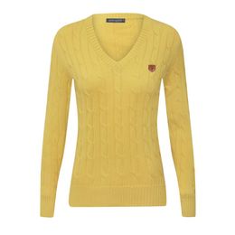 Jacey Quinn Pullover Damen Gr&ouml;&szlig;e M braun / limone