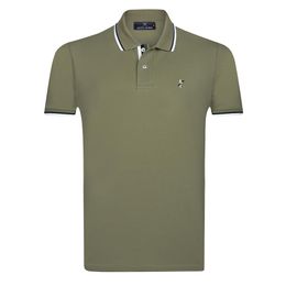 Jacey Quinn Poloshirt Herren Gr&ouml;&szlig;e M oliv / schwarz / wei&szlig;