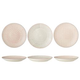 Bloomingville Cécile Teller, Rose, Steingut 3er-Set, Ø 25 cm, 3er-Set