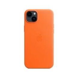 Apple Leder Case mit MagSafe, Handyh&uuml;lle orange, iPhone 14 Plus