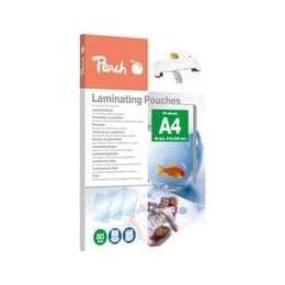 Peach Laminierfolie A4 80mic PPR080-02, Folien gl&auml;nzend, 25 St&uuml;ck