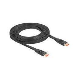 Delock High Speed HDMI-Flachbandkabel 48 Gps 8K 60Hz schwarz, 3 Meter