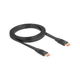 Delock High Speed HDMI-Flachbandkabel 48 Gps 8K 60Hz schwarz, 2 Meter