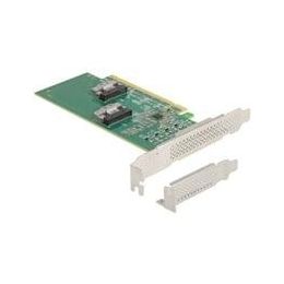 Delock PCI Express 4.0 x16 Karte zu 4 x SFF-8639 NVMe, Controller