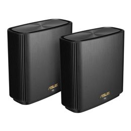 ASUS ZenWiFi XT9 AX7800 2er Set Schwarz kombinierbarer Router (Tethering als 4G und 5G Router-Ersatz, Whole-Home Tri-Ban