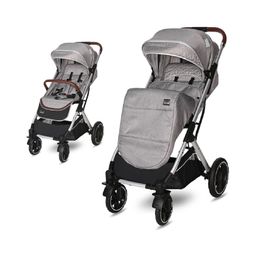 Lorelli Kinderwagen Storm Buggy, Fußabdeckung, PU-Räder, Sonnendach, verstellbar grau schwarz