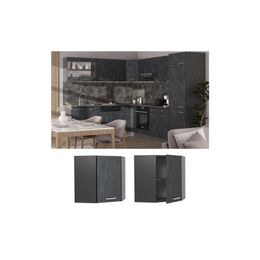 VICCO Eckhängeschrank R-Line Schwarz Beton Anthrazit 57 cm