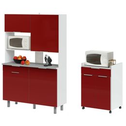 Parisot Buffet Set "Urban 3" Hochglanz-Rot