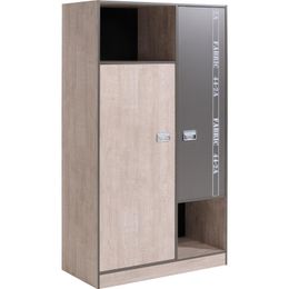 Parisot Kleiderschrank 2-türig "Fabric" Esche-grau