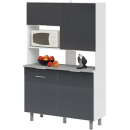 Parisot Buffet "Urban 12" Hochglanz-Grau