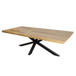 Riess Ambiente riess-ambiente Esstisch GALAXIE - Massivholz 200cm vintage braun Pinie recycelt Industrial Design