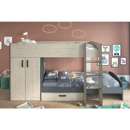 Parisot Etagenbett Stim 2 - mit Kleiderschrank und Schubkasten