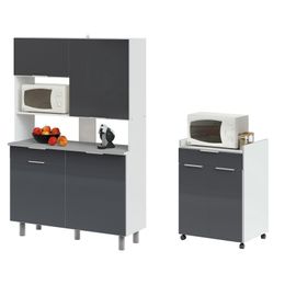 Parisot Buffet Set "Urban 2" Hochglanz-Grau