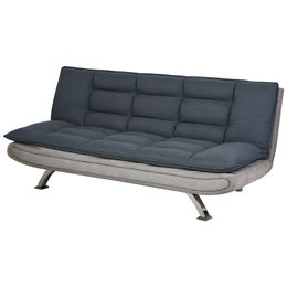 HOMCOM Schlafsofa als 3-Sitzer grau 185 x 97 x 84 cm (BxTxH)