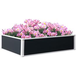 Outsunny Hochbeet mit Drainagefunktion grau 120L x 90B x 30H cm