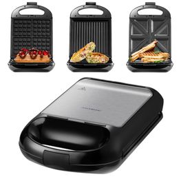 Steinborg 3in1 Sandwichmaker Kontaktgrill Waffeleisen 1200W