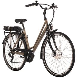 HOLLANDIA E-Citybike Damen 28'' Optima Basic Braun 7 Gänge