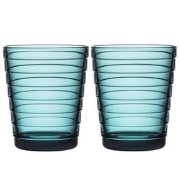 iittala - Aino Aalto Glasbecher 22 cl, seeblau (2er-Set)