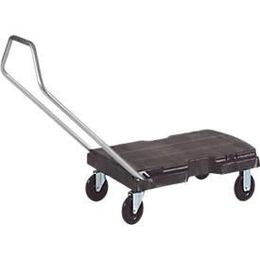 Rubbermaid Triple Trolley Plattformwagen, mit Griff, bis 227 kg, klappbar, schwarz