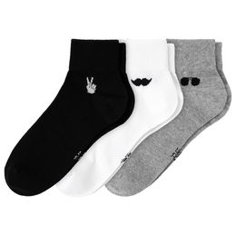 VanVaan 3 Paar Herren Sneaker-Socken knöchelhoch