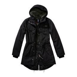 Parka Brandit "Brandit Damen Ladies Marsh Lake Parka", Damen, Gr. L, schwarz, 80% Polyester, 20% Baumwolle, unifarben, casual, normal, ohne Ausschnitt, Langarm, Jacken