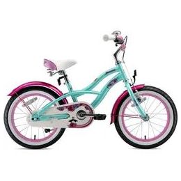 Kinderfahrrad Bikestar "Cruiser" Fahrräder Gr. 23cm, 16 Zoll (40,64cm), blau (mint) Kinder