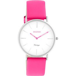 Quarzuhr Oozoo "C20285" Armbanduhren pink Damen Quarzuhren Armbanduhr, Damenuhr
