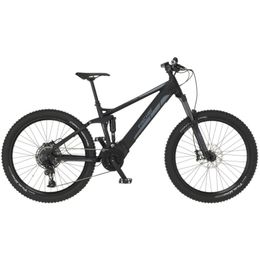 FISCHER BIKE E-Bike FISCHER FAHRRAD "MONTIS 6.0i Fully 504 44" E-Bikes Gr. 44 cm, 27,5 Zoll (69,85 cm), schwarz Pedelec, Elektrofahrrad für Damen u. Herren, MTB, Mountainbike