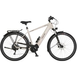 FISCHER BIKE E-Bike FISCHER FAHRRAD "VIATOR 7.0i Herren 55" E-Bikes Gr. 55 cm, 28 Zoll (71,12 cm), grau (zementgreige) E-Bikes Pedelec, Elektrofahrrad für Damen u. Herren, Trekkingrad